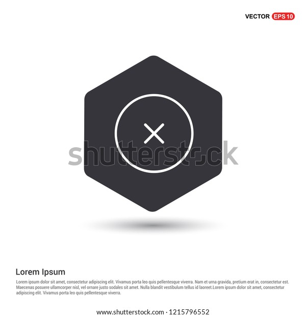 Cross Icon Hexa White Background Icon: vector de stock (libre de ...