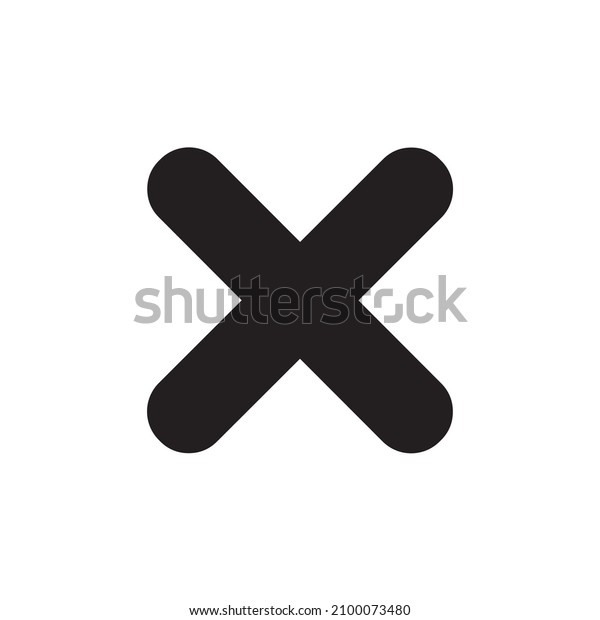 Cross Icon Vector Symbol Isolated Illustration Stock Vector (Royalty ...