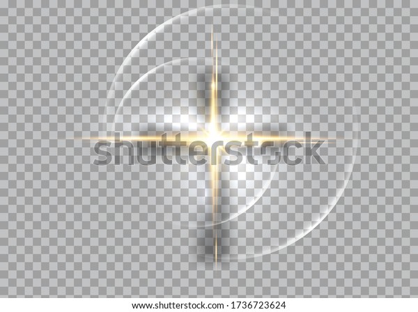 Cross Light Shiny Cross Golden Frame Stock Vector (Royalty Free ...