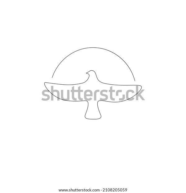 Cross Line Drawing Vector Illustration Stock Vector (Royalty Free ...