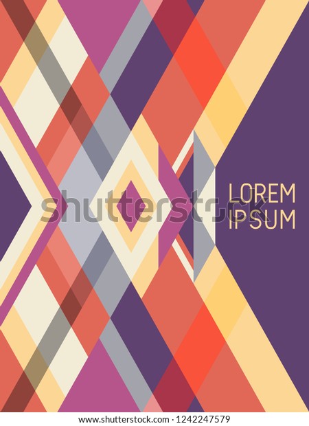 Cross Lines Cover Page Layout Vector Stock Vector (Royalty Free ...