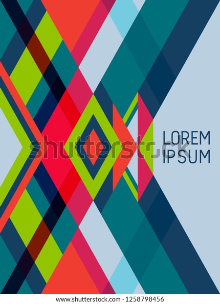 Cross Lines Cover Page Layout Vector Stock Vector (Royalty Free ...