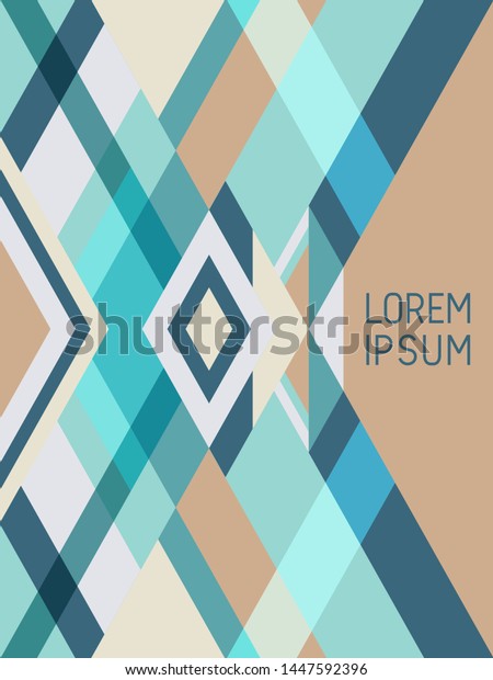 Cross Lines Cover Page Layout Vector Stock Vector (Royalty Free ...