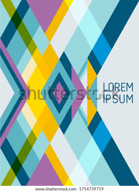 Cross Lines Cover Page Layout Vector Stock Vector (Royalty Free ...