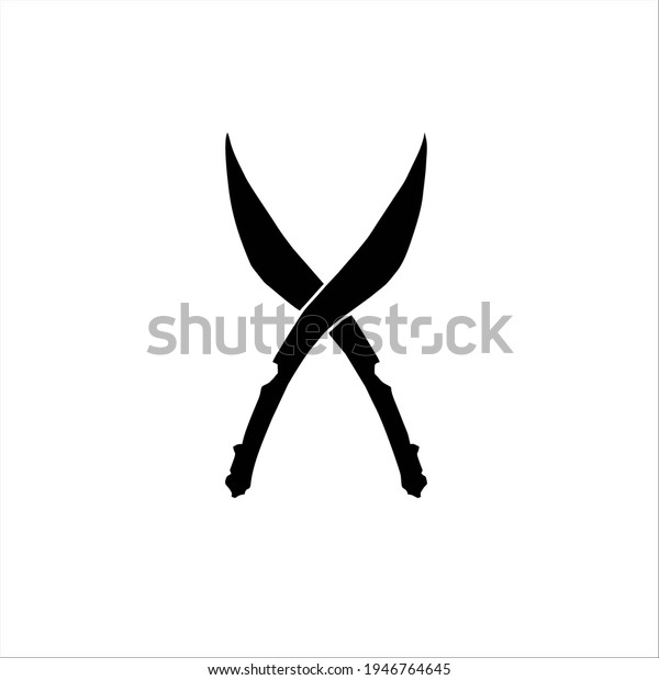 Cross Machete Symbol Logo Tattoo Design Stock Vector (Royalty Free ...