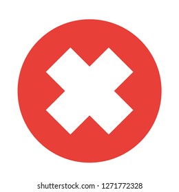 Cross Mark Icon X Red Vector Stock Vector (Royalty Free) 1271772328 ...