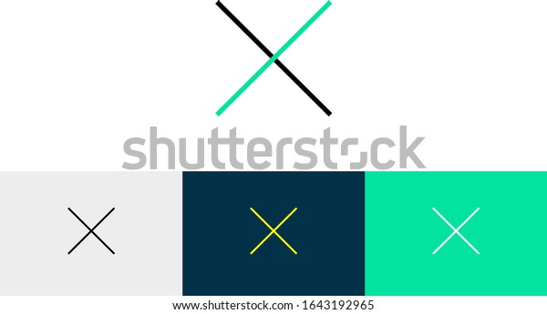 Cross Mark Line Art Icon Vector: เวกเตอร์สต็อก (ปลอดค่าลิขสิทธิ์ ...