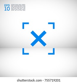 Cross Minimal Icon Mark Line Vector Stock Vector (Royalty Free ...