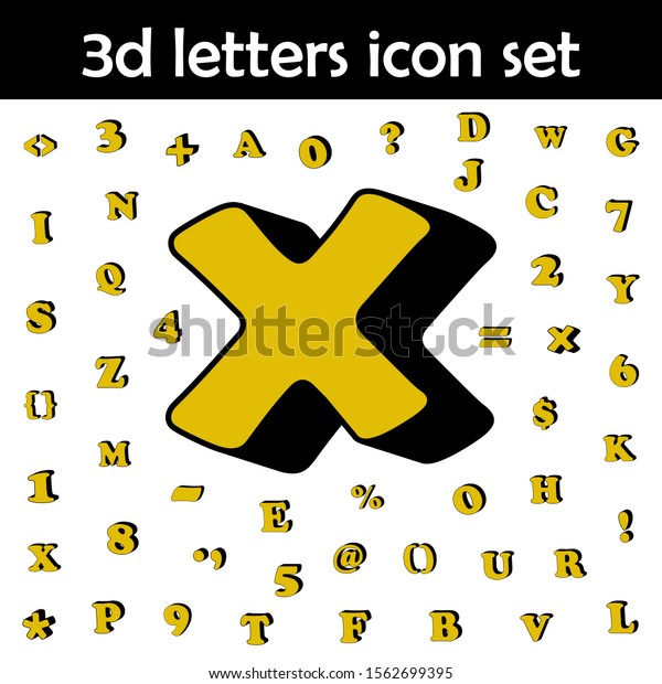 Cross Multiplication Sign 3d Icon 3d Stock Vector (Royalty Free ...