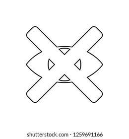 Cross On Eye Icon Element Web Stock Vector (Royalty Free) 1259691166 ...