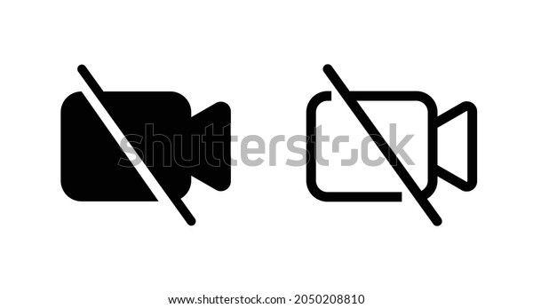 Cross On Video Camera Social Media Stock Vector (Royalty Free) 2050208810