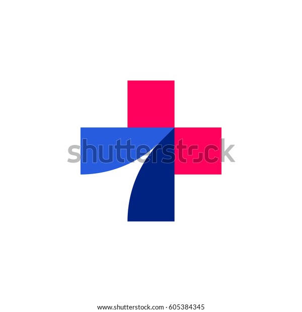 Cross Plus Medical Pharmacy Vector Logo Stock Vector (Royalty Free) 605384345