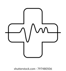 Cross Pulse Cardiac Stock Vector (Royalty Free) 1009873369 | Shutterstock