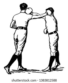 Cross Punch Straight Boxing Pose Where: เวกเตอร์สต็อก (ปลอดค่าลิขสิทธิ์ ...