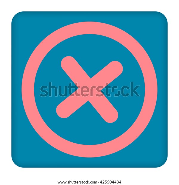 Cross Red Sign Blue Square Isolated: vector de stock (libre de regalías ...