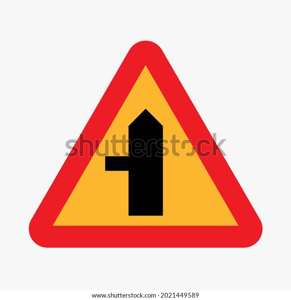 Cross Roads Ahead Sign Vector Icon Stock Vector (Royalty Free ...