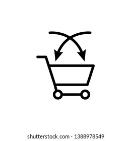 Cross Sell Icon Vector Template Stock Vector (Royalty Free) 1388978549