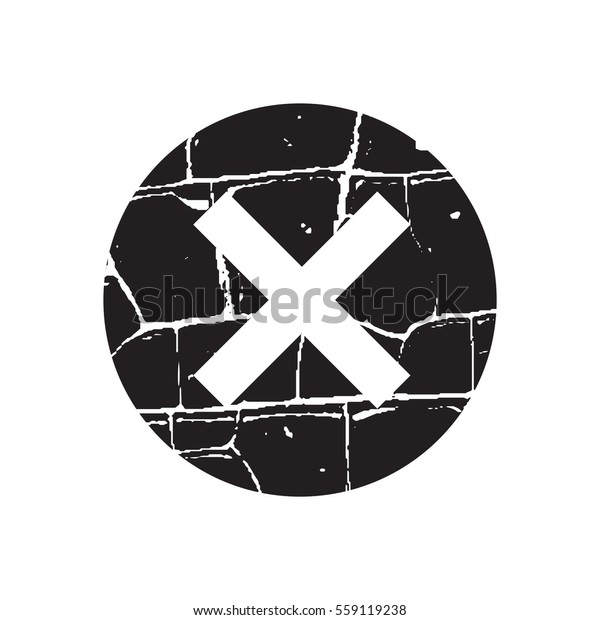 Cross Sign Black Element Gray Grunge Stock Vector (Royalty Free ...