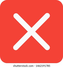 Cross Sign Box Decline Isolated White: เวกเตอร์สต็อก (ปลอดค่าลิขสิทธิ์ ...