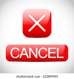 Vektor Stok Cross Sign Cancel Button Cancel Cancellation (Tanpa Royalti ...