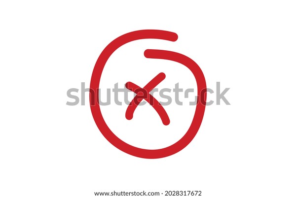 Cross Sign Element Red Grunge X Stock Vector (Royalty Free) 2028317672 ...