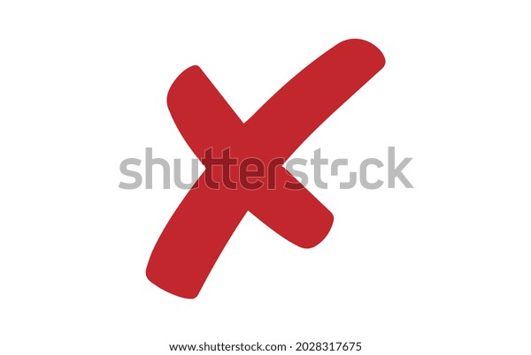 Cross Sign Element Red Grunge X Stock Vector (Royalty Free) 2028317675 ...