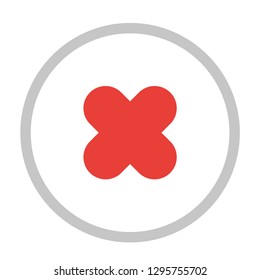 Cross Sign Element Red X Icon : image vectorielle de stock (libre de ...