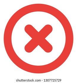 Cross Sign Element Red X Icon 스톡 벡터(로열티 프리) 1307725729 | Shutterstock