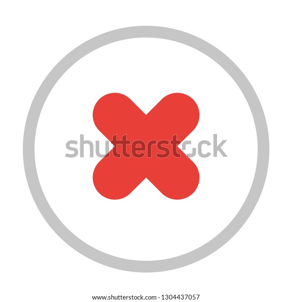 Cross Sign Element Red X Icon Stock Vector (Royalty Free) 1304437057 ...