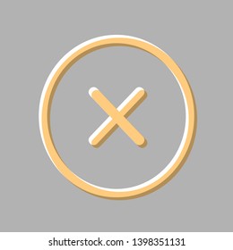 Cross Sign Illustration Emboss Effect Light Stock Vector (Royalty Free ...