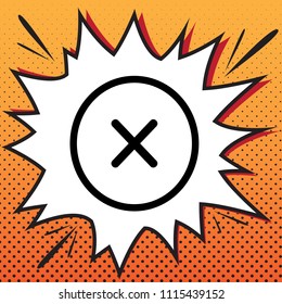 Cross Sign Illustration Vector Comics Style Stock Vector (Royalty Free ...