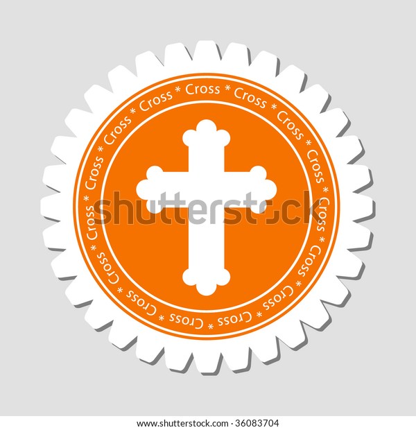 Cross Sign Label: vector de stock (libre de regalías) 36083704 ...