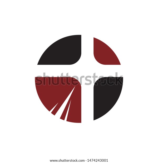 Cross Sign Logo Design Template Vector: เวกเตอร์สต็อก (ปลอดค่าลิขสิทธิ์ ...