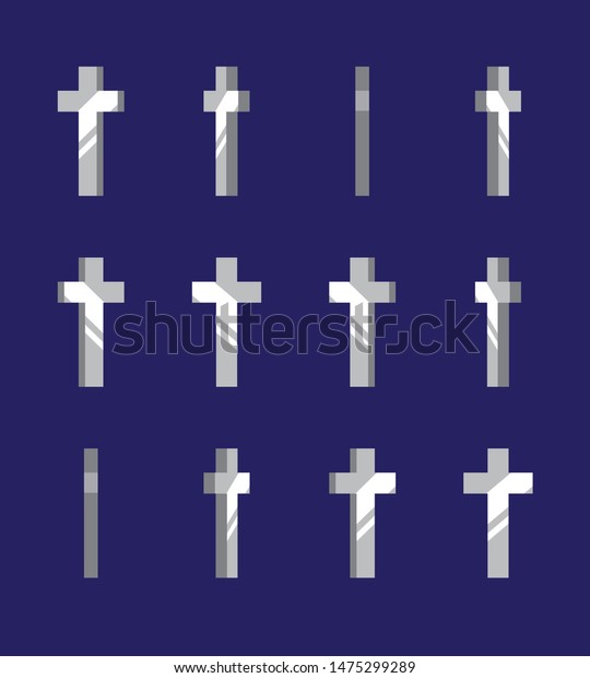 Cross Spinning Animation Vector Illustration Stock Vector (Royalty Free ...