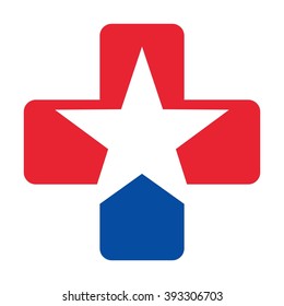 Cross Star Logo Stock Vector (Royalty Free) 393306703 | Shutterstock