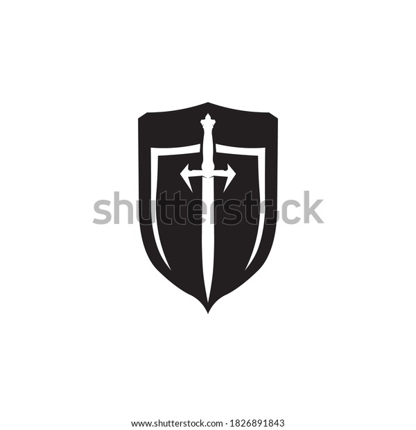 Cross Swords Saber Blade Logo Icon Stock Vector (Royalty Free ...