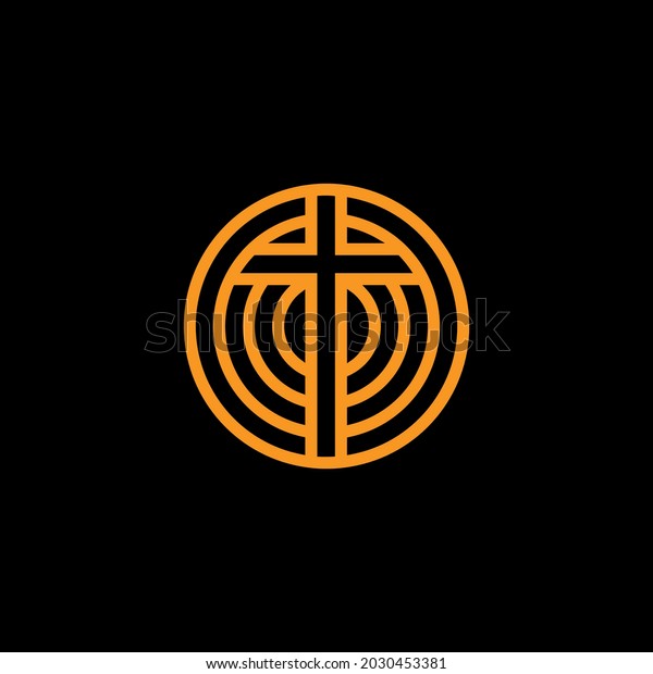 Cross Symbol Circle Line Logo: Vector có sẵn (miễn phí bản quyền ...