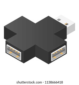 Cross Usb Hub Icon Isometric Cross Stock Vector (Royalty Free ...