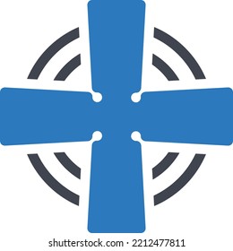 Cross Vector Illustration On Transparent Background Stock Vector ...