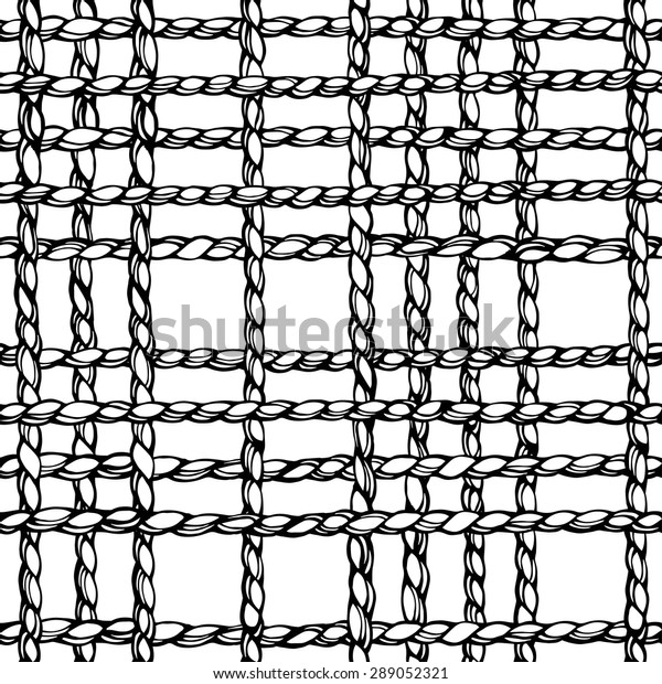 Cross Weaving Ropes Background Hand Drawn Stock Vector (Royalty Free ...