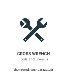Cross Wrench Vector Icon On White Stock Vector (Royalty Free) 1563221068 | Shutterstock