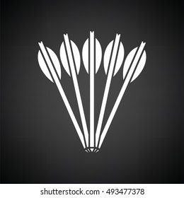 Crossbow Bolts Icon Black Background White: vetor stock (livre de ...