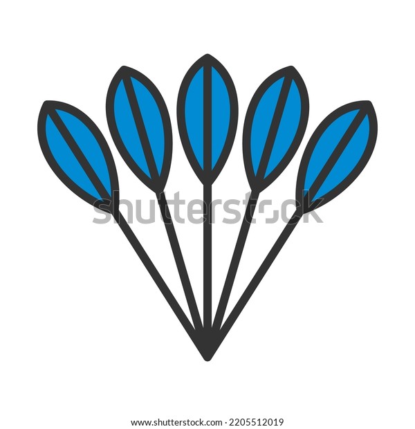 Crossbow Bolts Icon Editable Bold Outline Stock Vector (Royalty Free ...