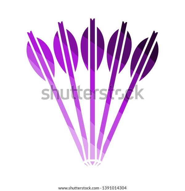 Crossbow Bolts Icon Flat Color Ladder Stock Vector (Royalty Free ...