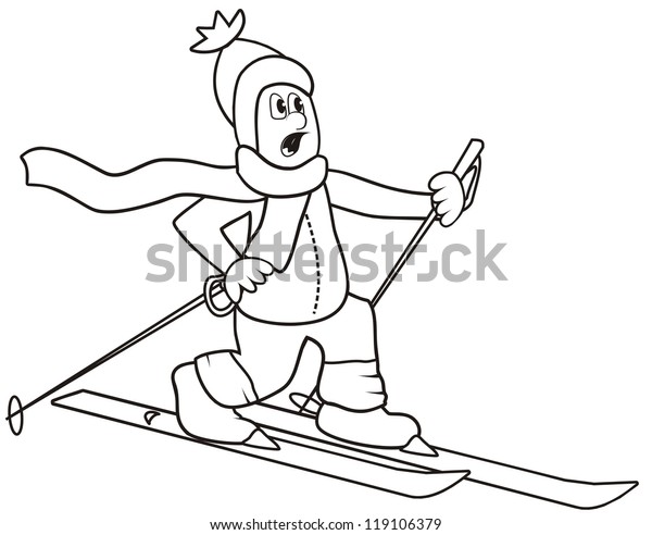 Crosscountry Coloring Book Vector Icon Stock Vector (Royalty Free ...
