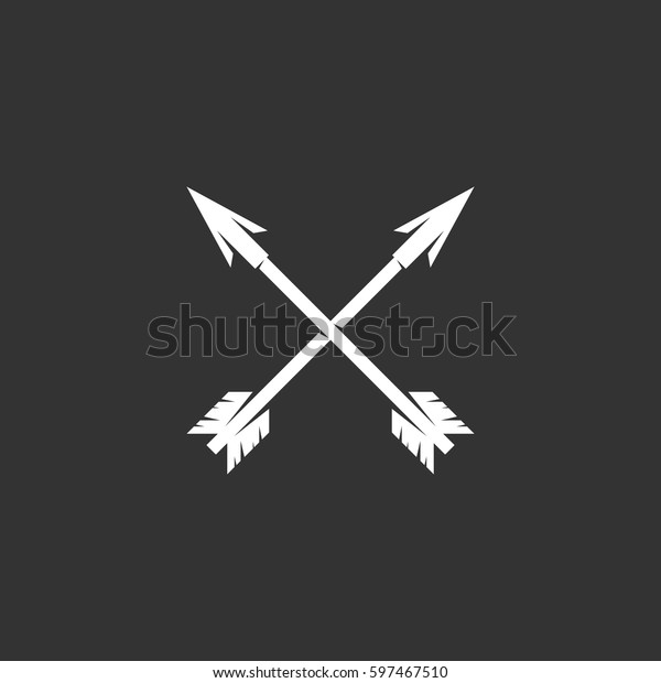 Crossed Arrows Icon Illustration Isolated On Stock Vector (Royalty Free ...