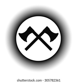 Crossed Axes Button On White Background Stock Vector (Royalty Free ...