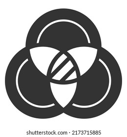 Crossed Circles Rings Circular Spectrum Vector Stock Vector (Royalty ...