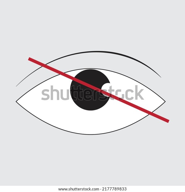 Crossed Eye Symbol Vector Icon Photo Stock Vector (Royalty Free ...