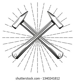 Crossed Hammers Vector Illustration Stock Vector (Royalty Free ...